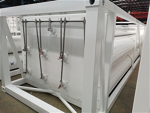 Hydrogen tube skid container - 9 tubes, ISO standard, 250bar